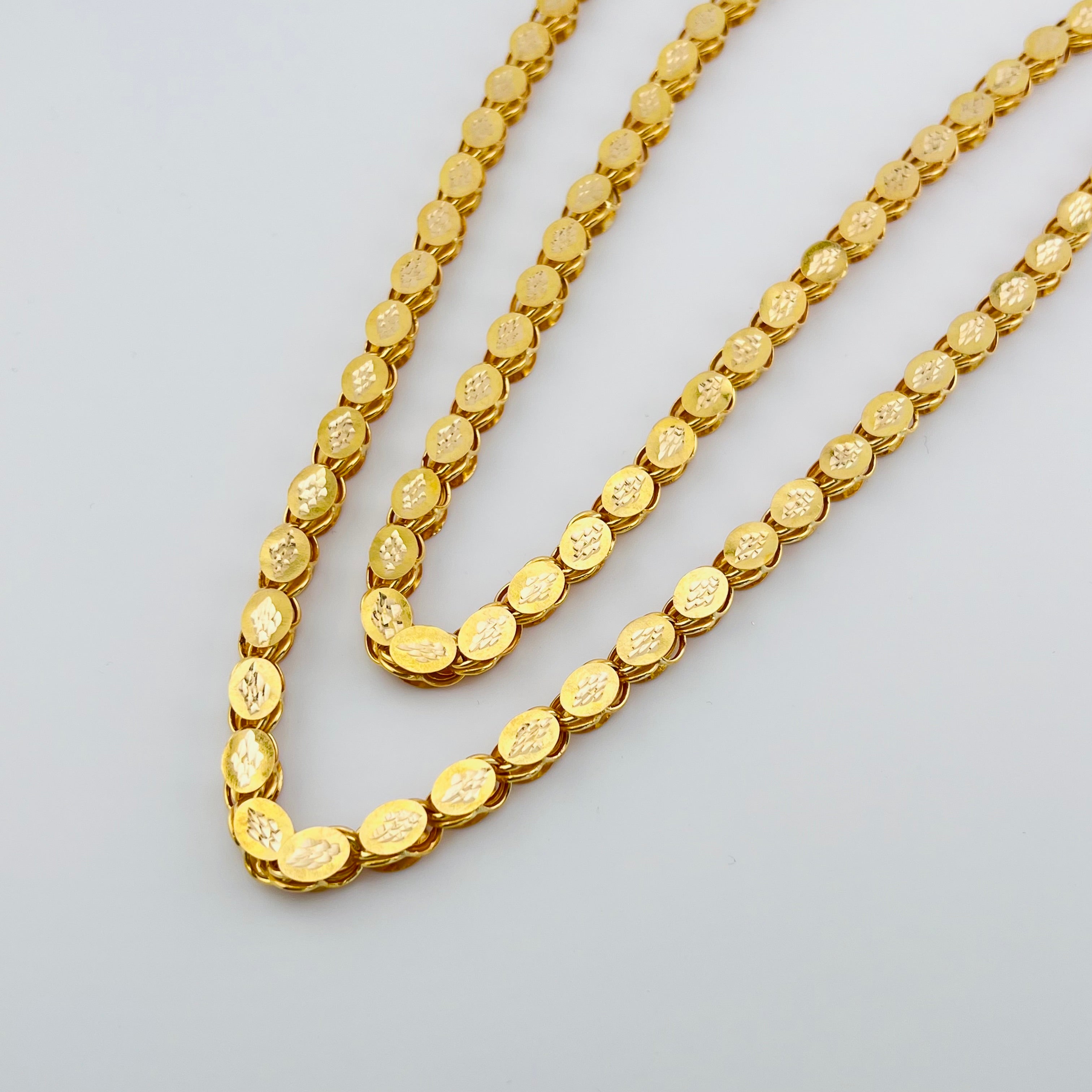 Traditional Halabi Gold Necklace 2 Meters – Sharif 24k Jewelers
